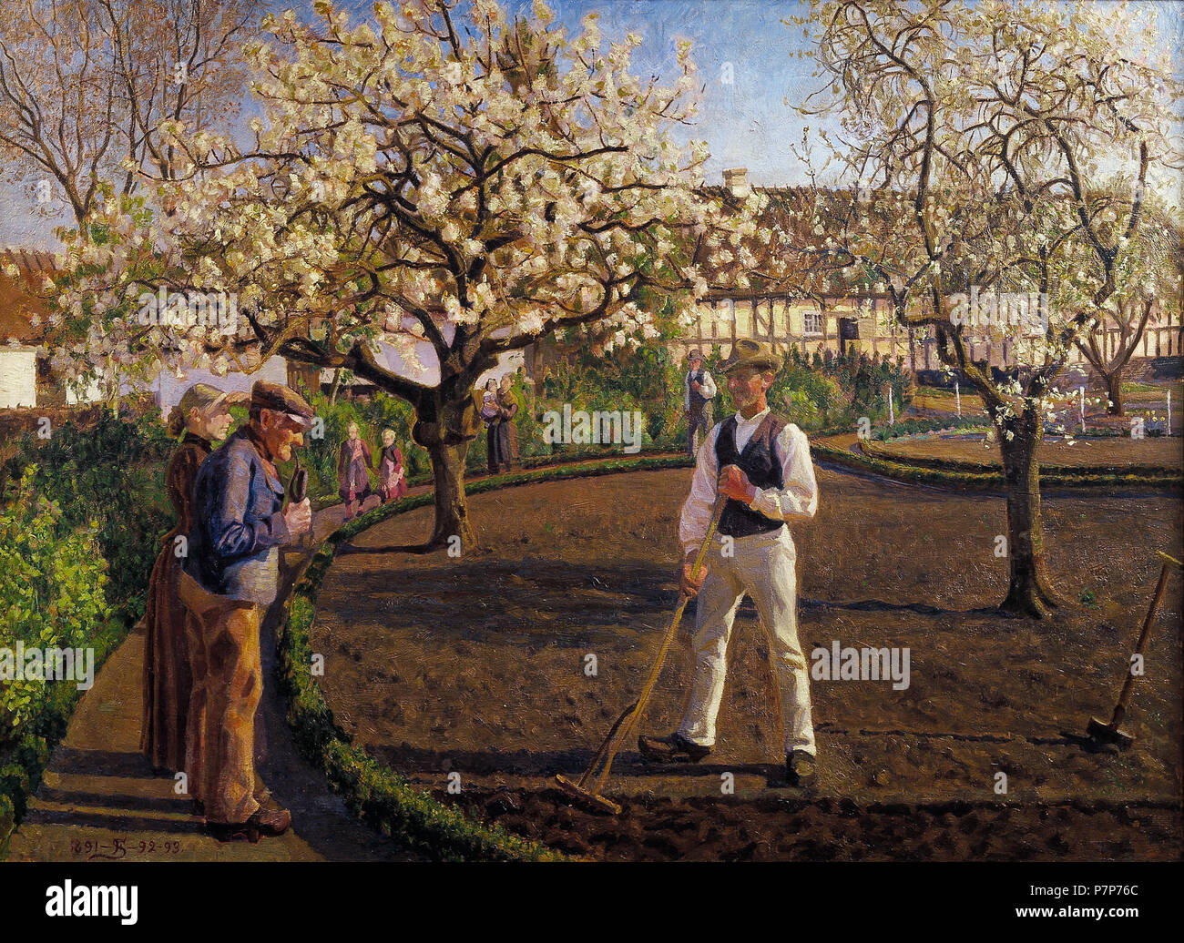 Spring scene painting hi-res stock photography and images - Alamy