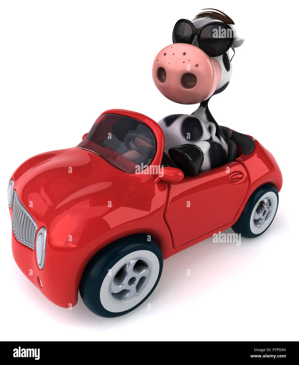 Cow driving car Cut Out Stock Images & Pictures - Alamy
