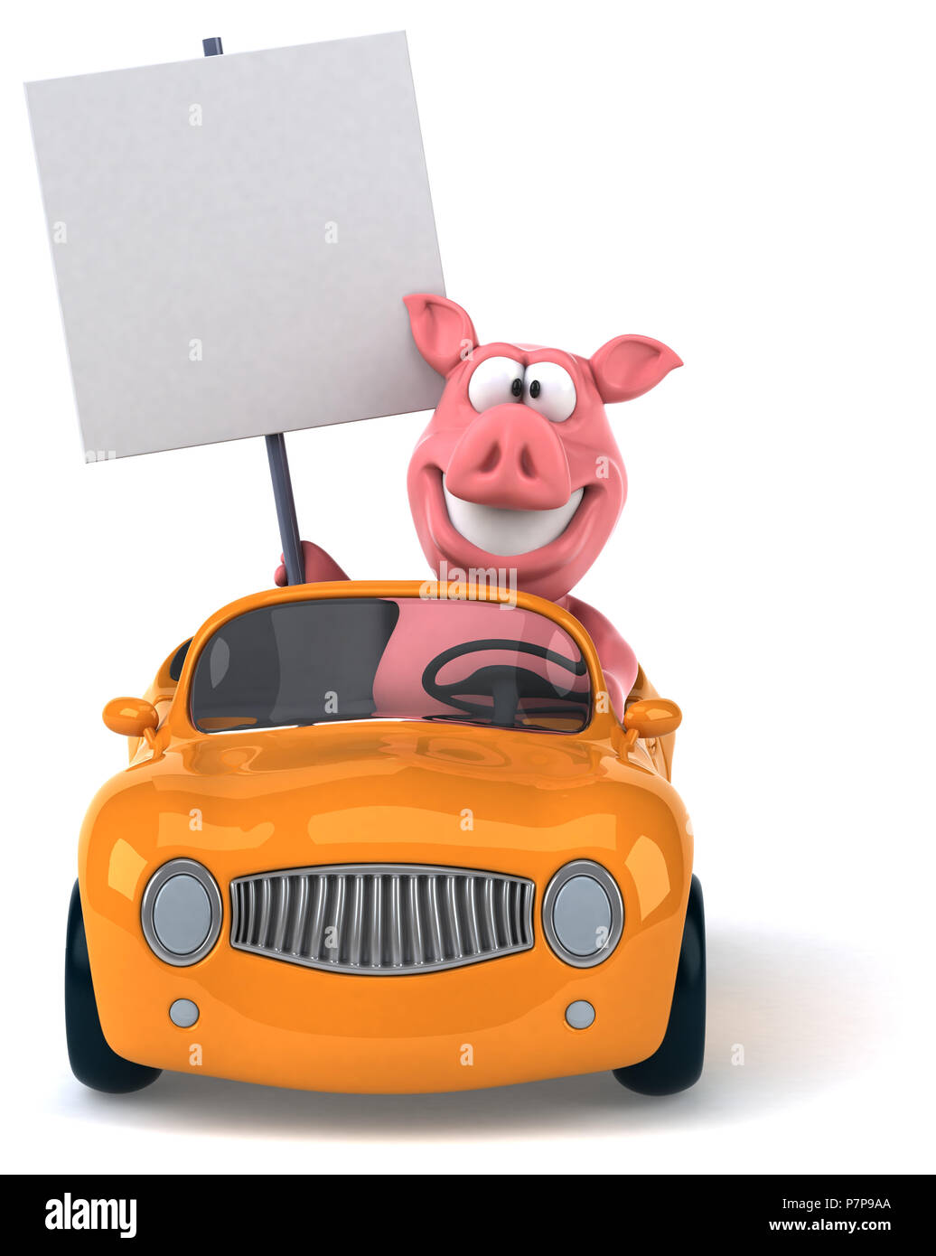 Pig driving Cut Out Stock Images & Pictures - Alamy