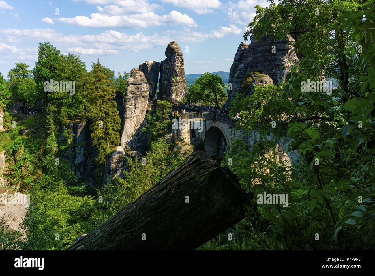Rock Castle Neurathen and Bastei Bridge in the Elbe Sandstone Mountains ...