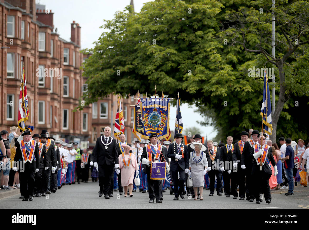 Members of the Orange Order take part in the annual County Grand Orange ...