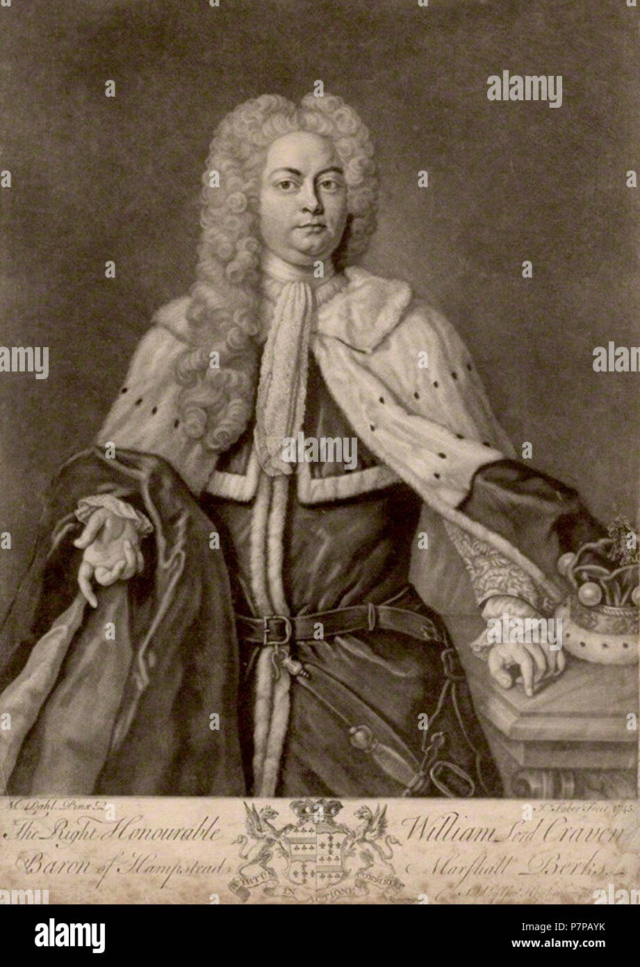 3rd Lord Craven. by John Faber Jr, sold by George Hopkinson, after ...