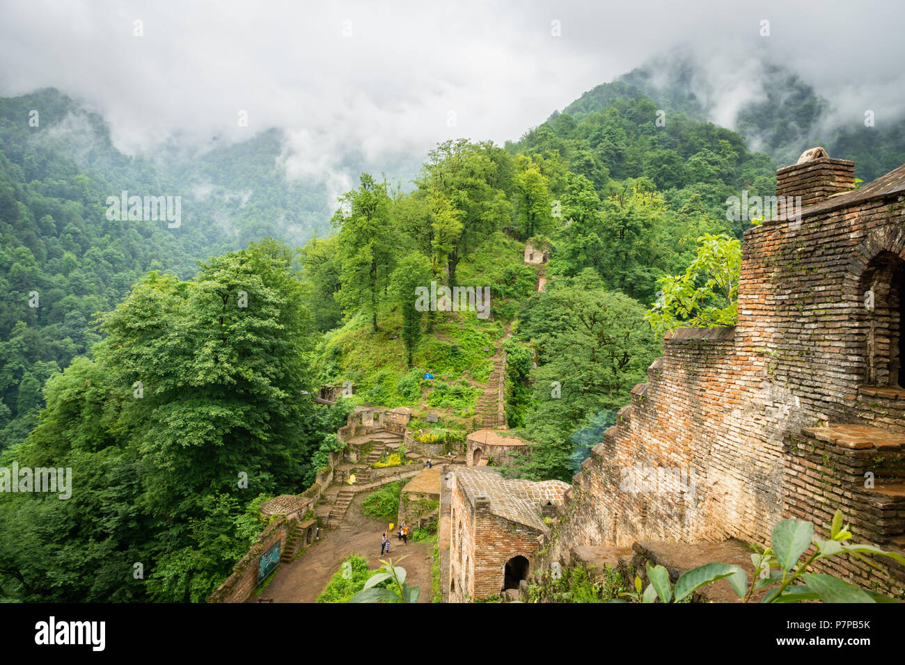 Fuman, Iran - June 2018: Rudkhan Castle architecture in Iran. Rudkhan ...
