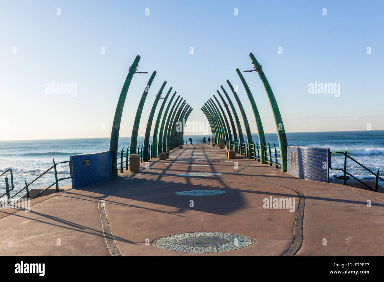 Ocean pier public jetty with elephant tusk design structures at ...