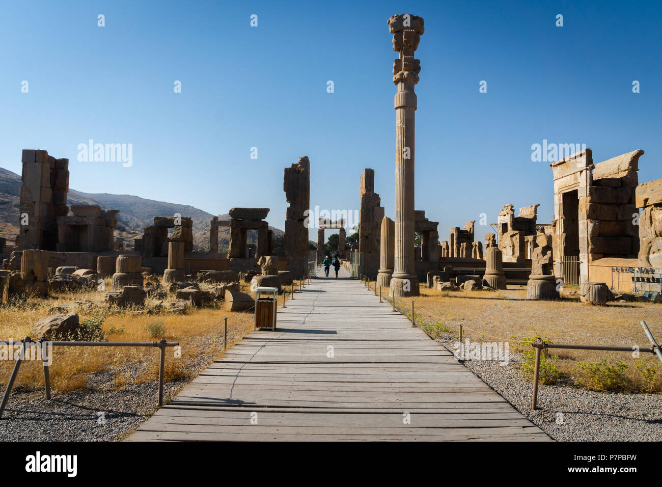 Persepolis in Iran. View of the historic ancient ruins in Iran Stock ...
