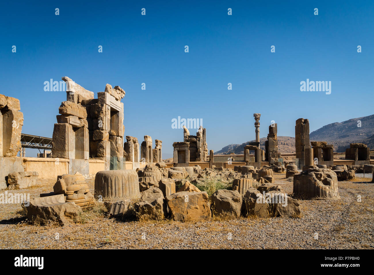 Persepolis in Iran. View of the historic ancient ruins in Iran Stock ...