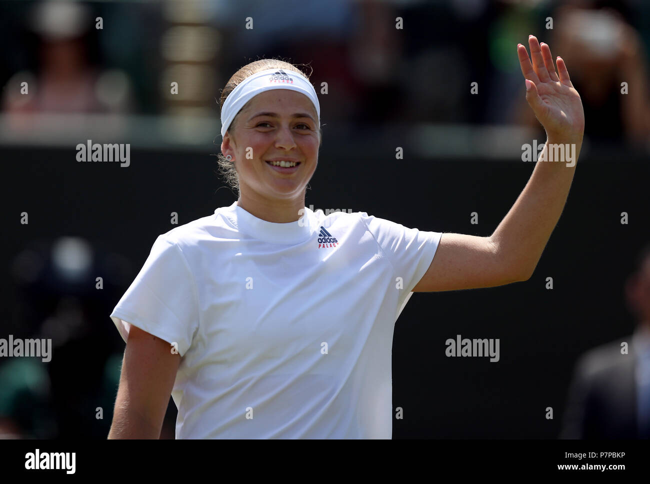 Jelena Ostapenko celebrates her win against Vitalia Diatchenko on day ...