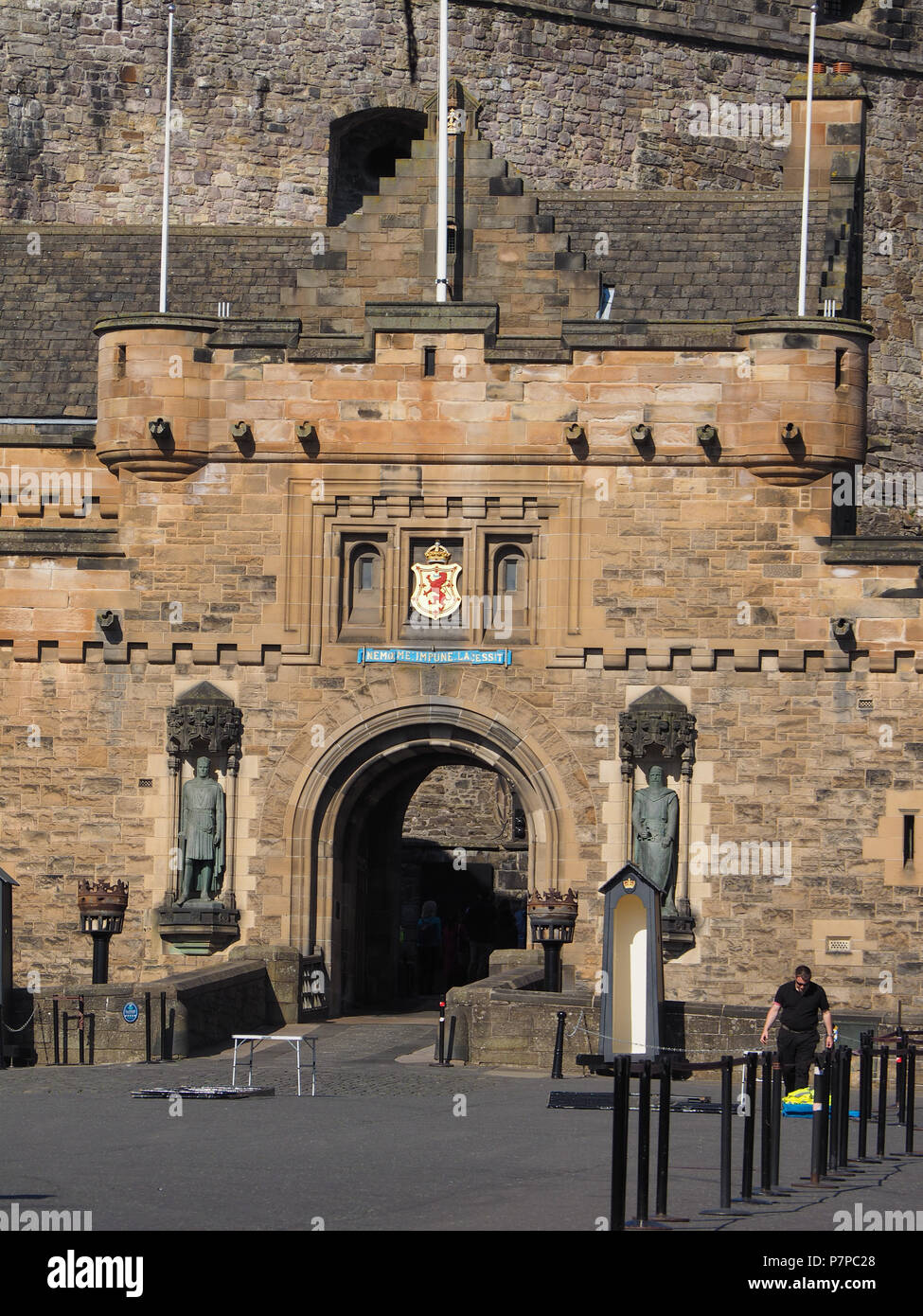EDINBURGH, UK - CIRCA JUNE 2018: Tourists visiting Edinburgh castle ...