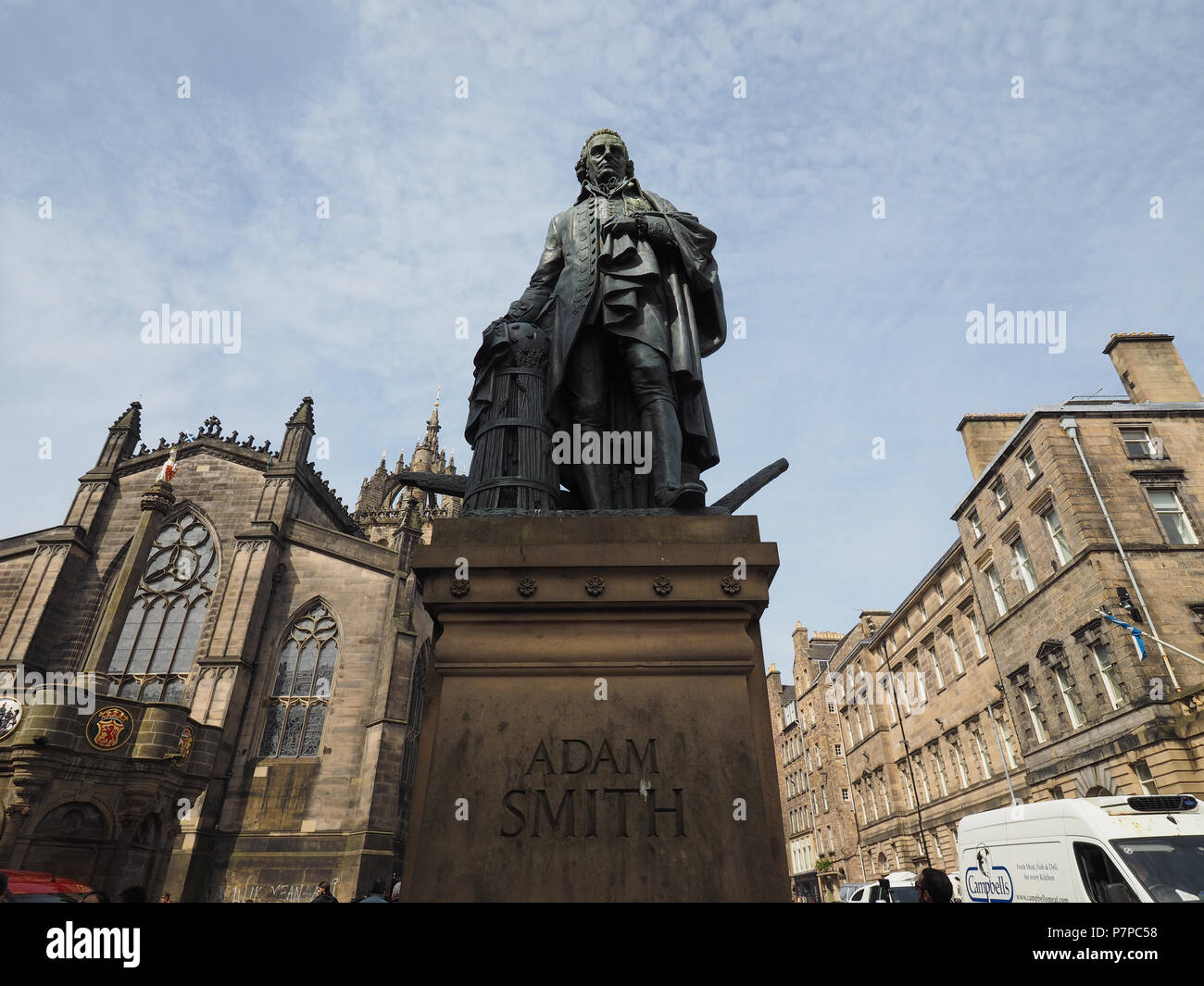 EDINBURGH, UK - CIRCA JUNE 2018: Statue of Scottish economist ...