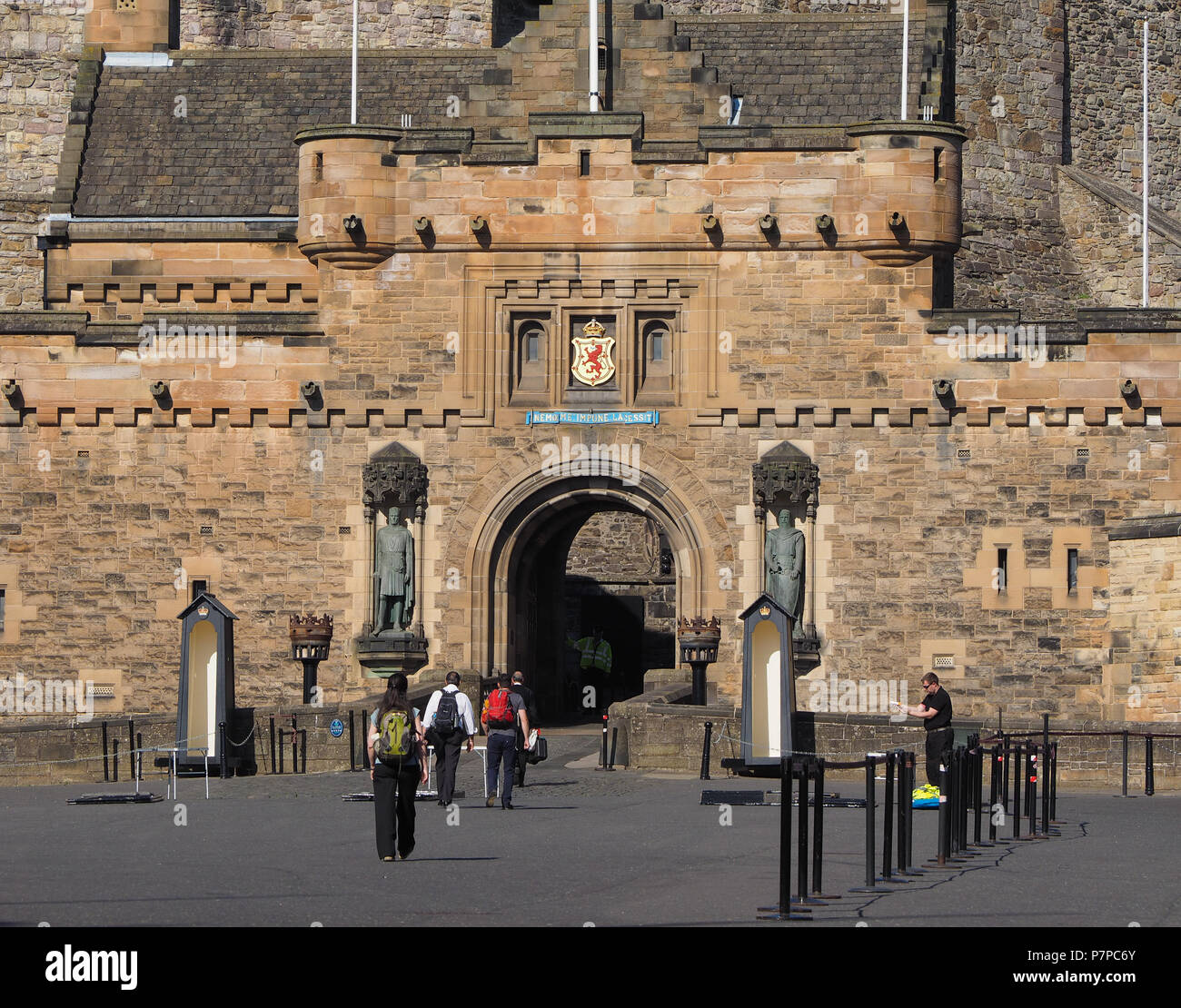 EDINBURGH, UK - CIRCA JUNE 2018: Tourists visiting Edinburgh castle ...
