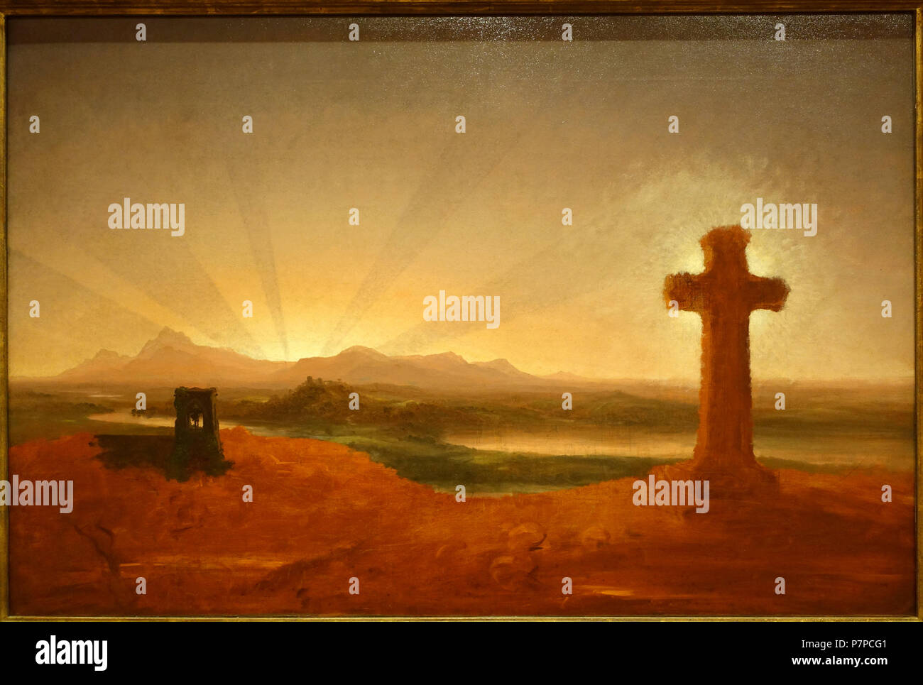 100 Cross at Sunset, by Thomas Cole, c. 1848 AD, oil on canvas - Museo ...