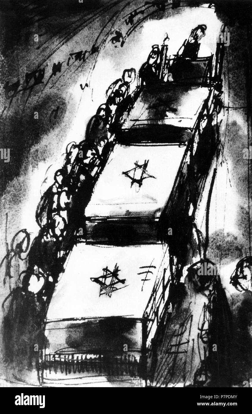 Artwork from the Theresienstadt ghetto . between 1941 and 1944 11 A ...