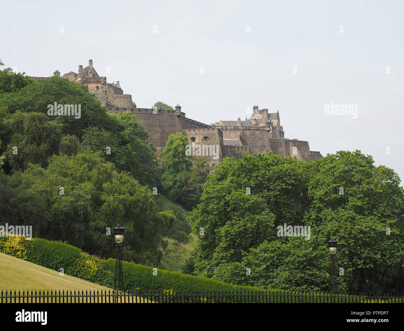Edinburgh castle on the Castle Rock in Edinburgh, UK Stock Photo - Alamy