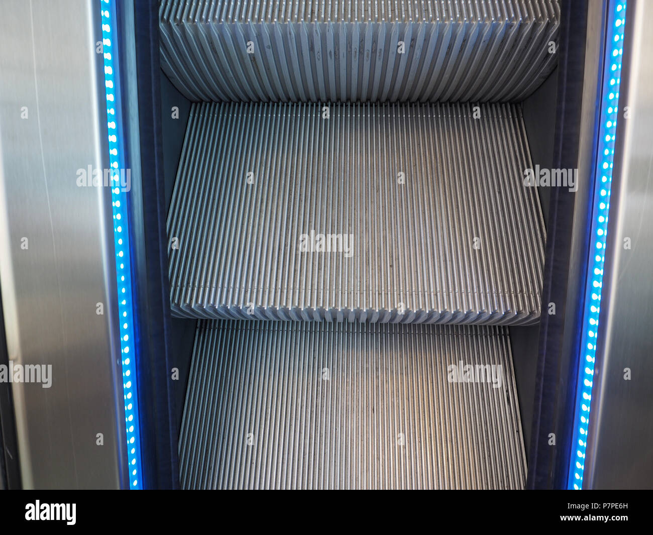 detail of the steps of an escalator Stock Photo - Alamy