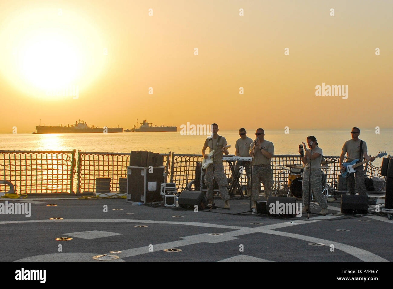 34th Infantry Division Band, MPT-D Performs on the USS Decatur Stock ...