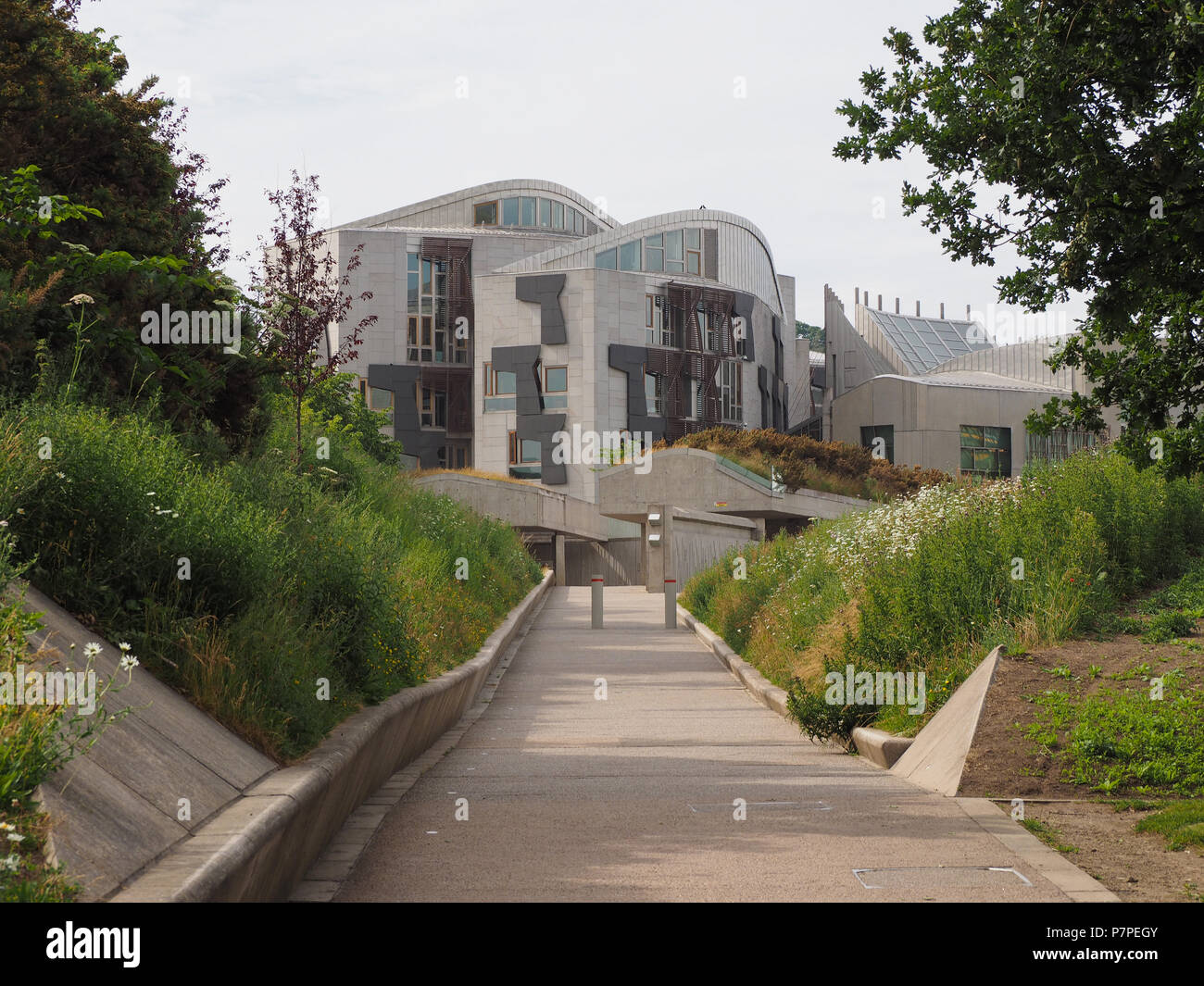 EDINBURGH, UK - CIRCA JUNE 2018: The Scottish Parliament (aka Parlamaid ...