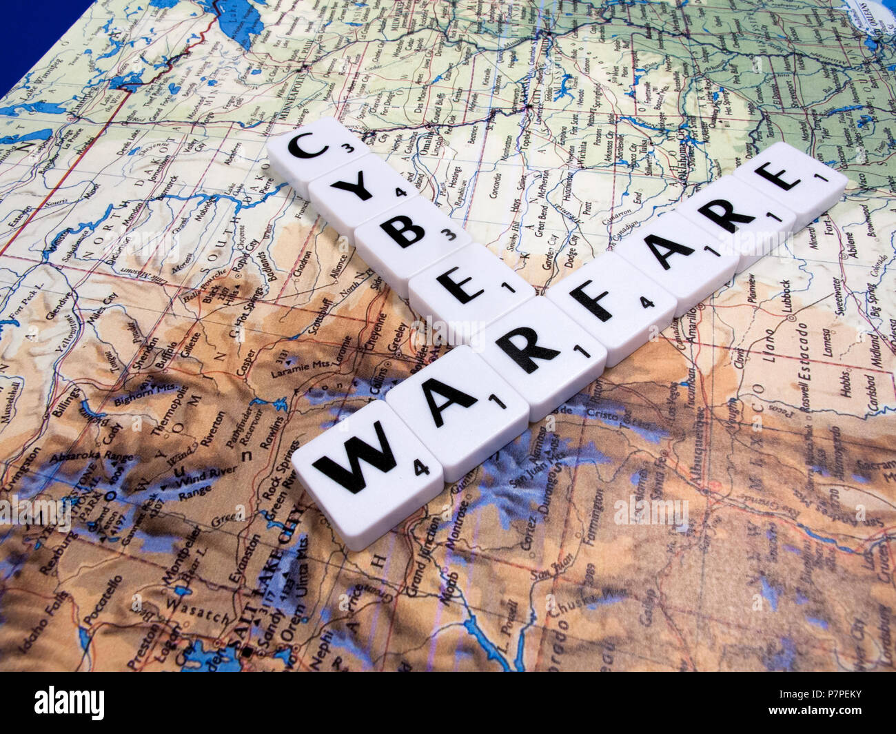 representation of international cyber warfare, an attempt by hackers to ...