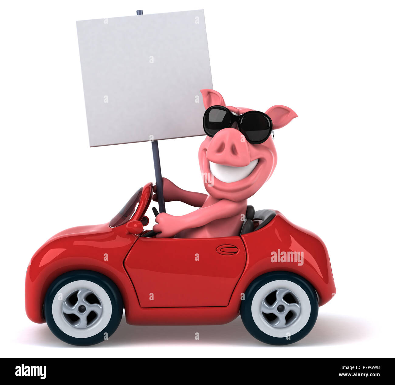 Pig driving car hi-res stock photography and images - Alamy