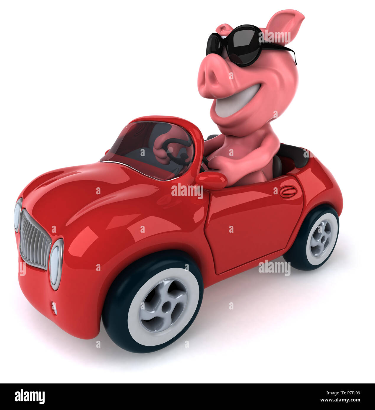 Pig driving car hi-res stock photography and images - Alamy