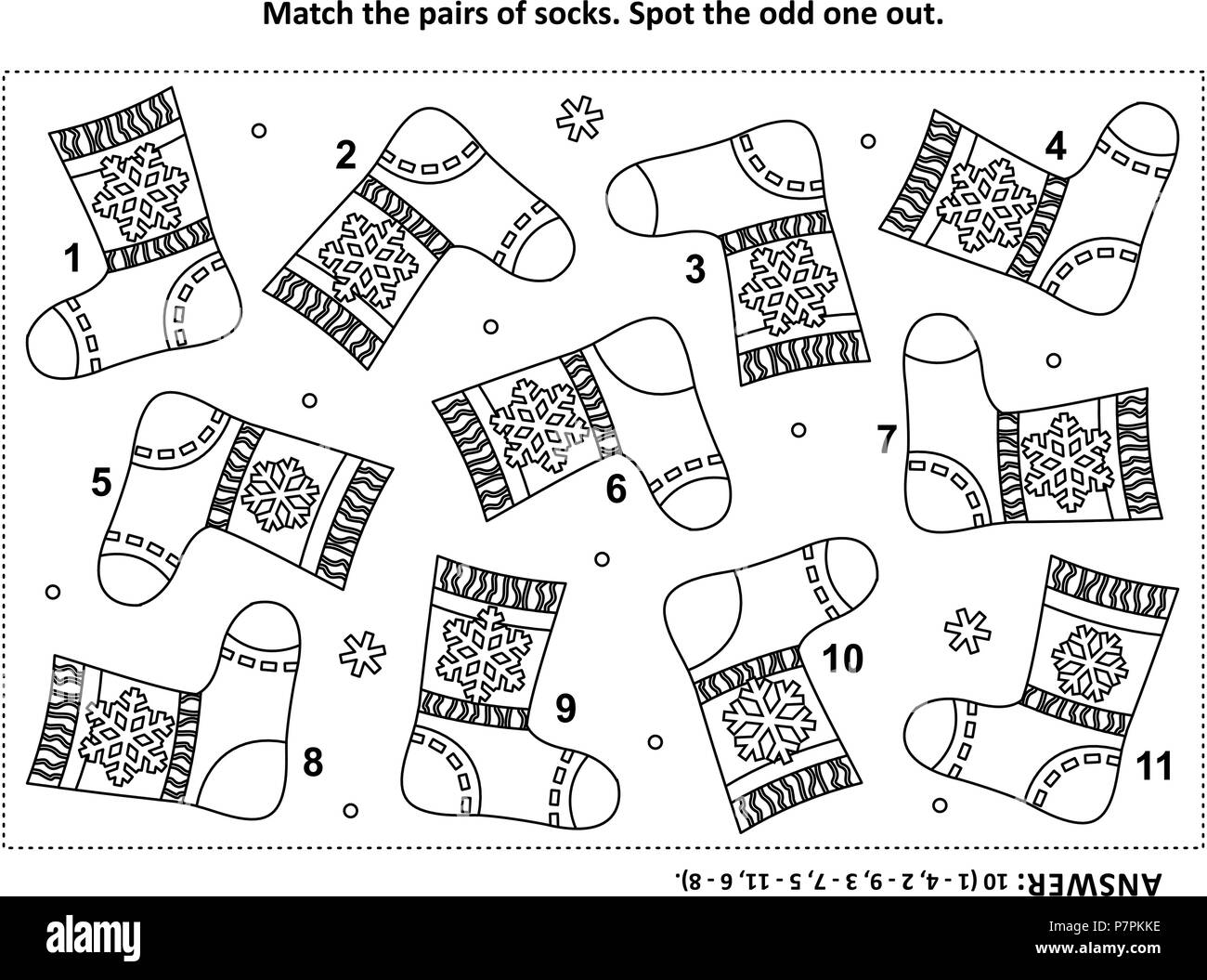 Pair Of Socks Coloring Page