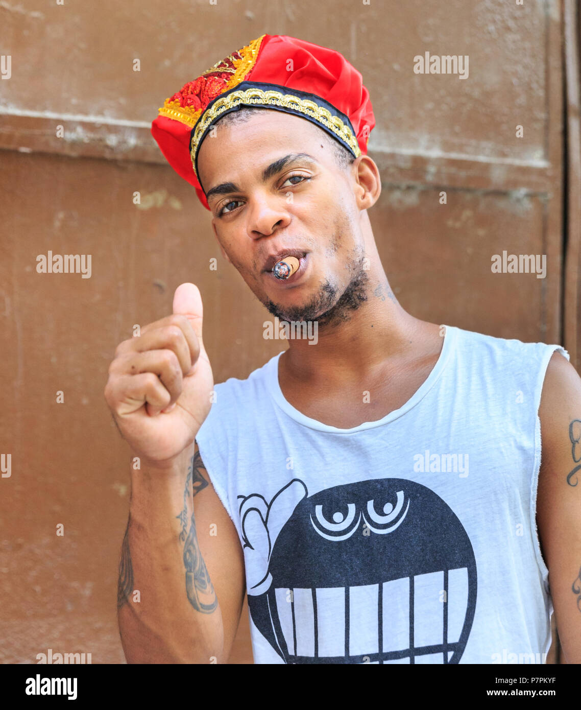 Cuban man smiling hi-res stock photography and images - Alamy