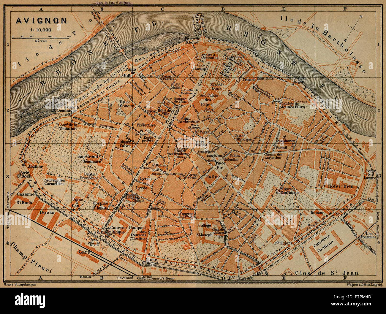 Map of avignon hi-res stock photography and images - Alamy