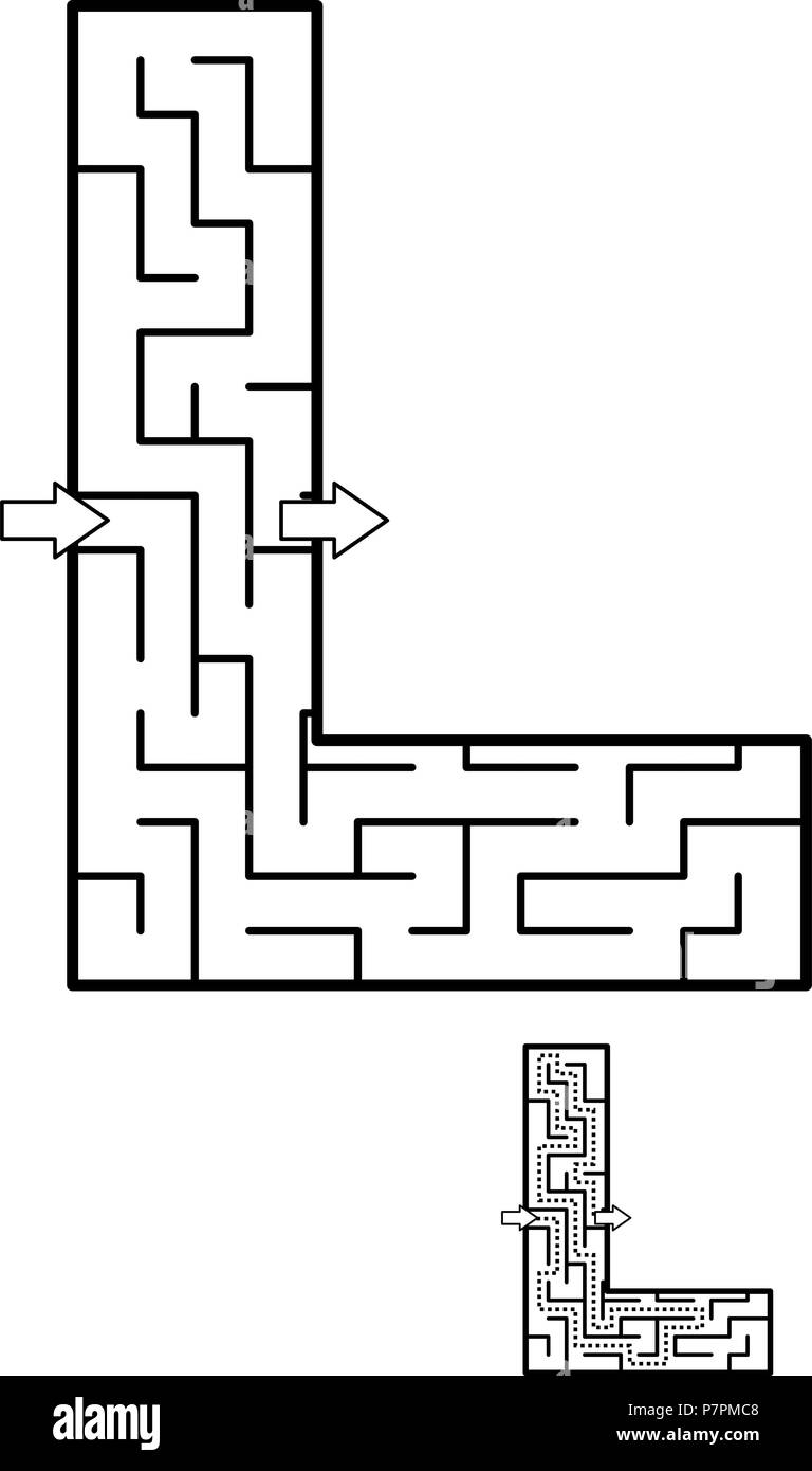 Alphabet learning fun and educational activity for kids - letter maze ...