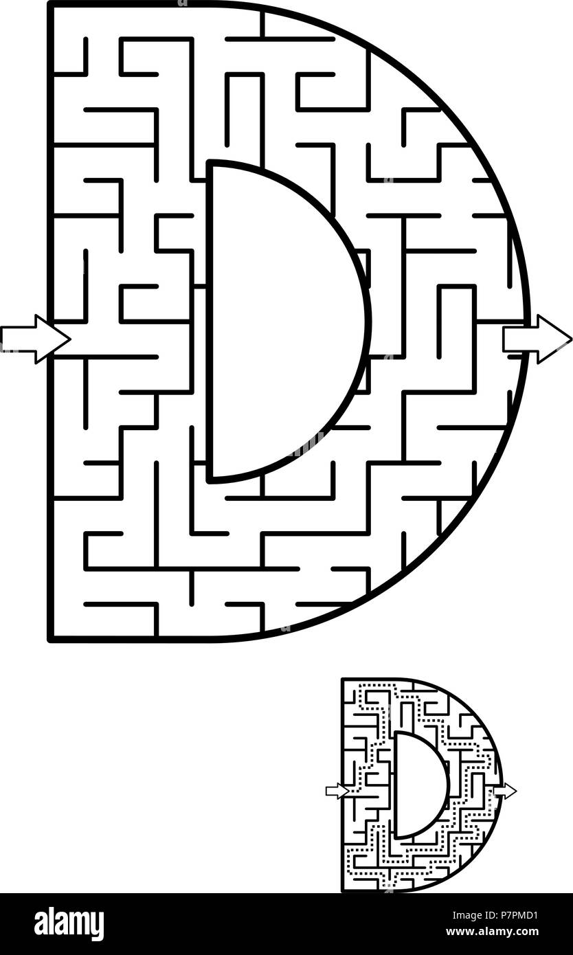 Alphabet learning fun and educational activity for kids - letter maze ...