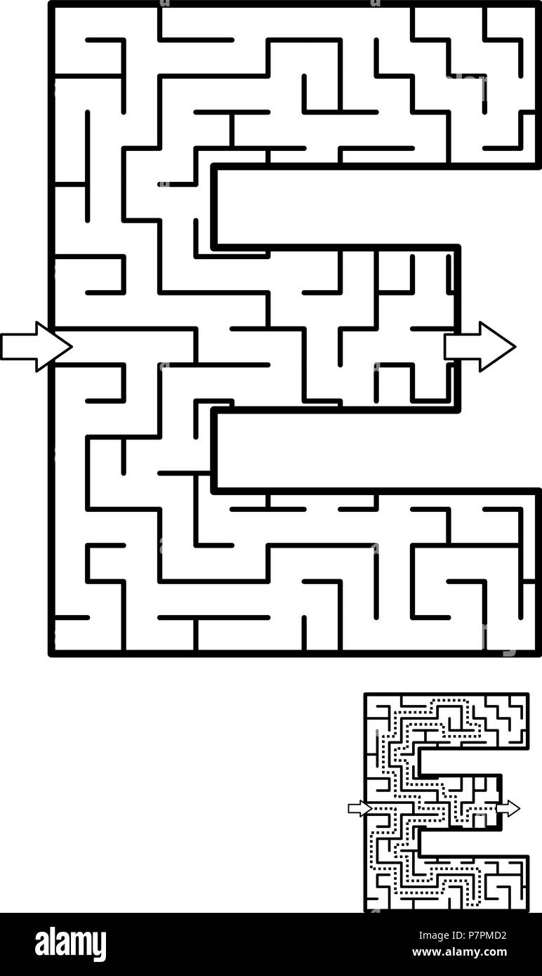 Alphabet learning fun and educational activity for kids - letter maze ...