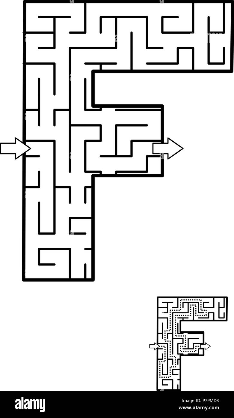 Alphabet learning fun and educational activity for kids - letter maze ...