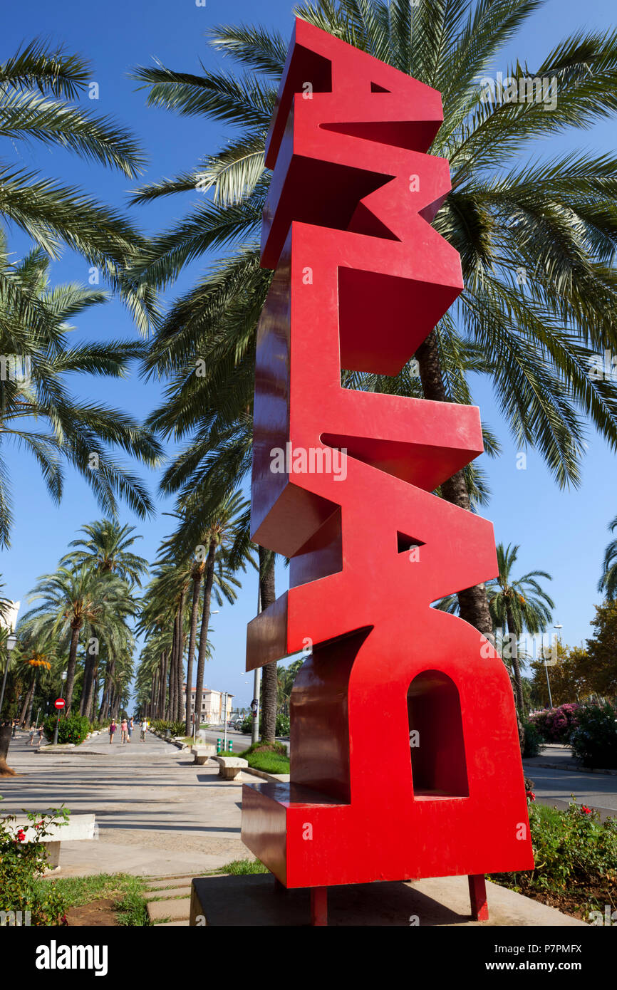 Palma sign designed by Josep Llambias Stock Photo - Alamy