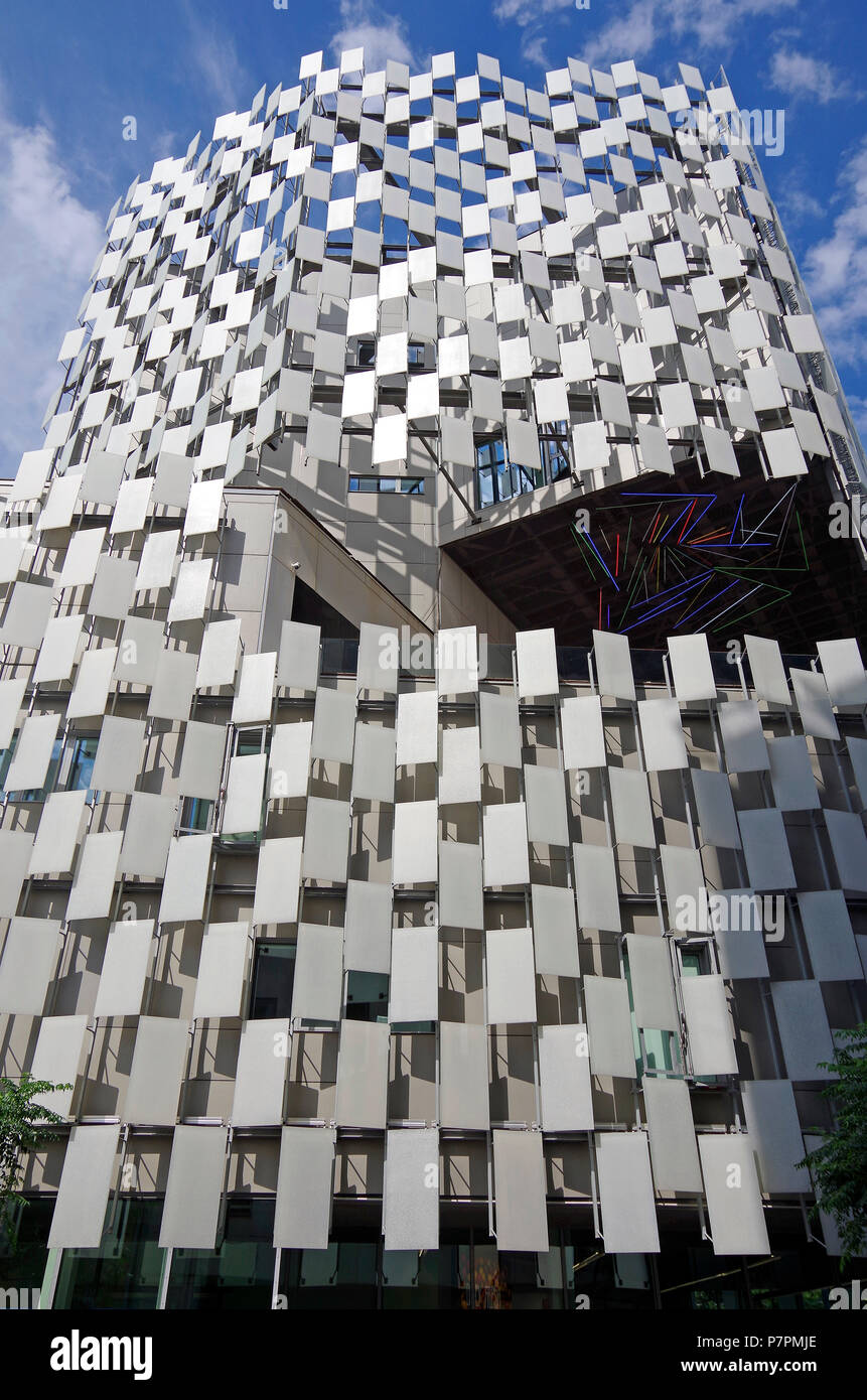 Marseille, the FRAC building, contemporary art centre with a chequered ...