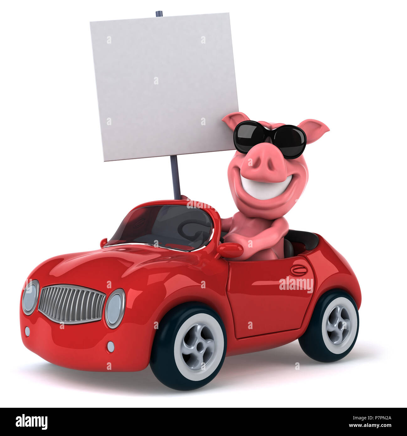 Pig driving car hi-res stock photography and images - Alamy