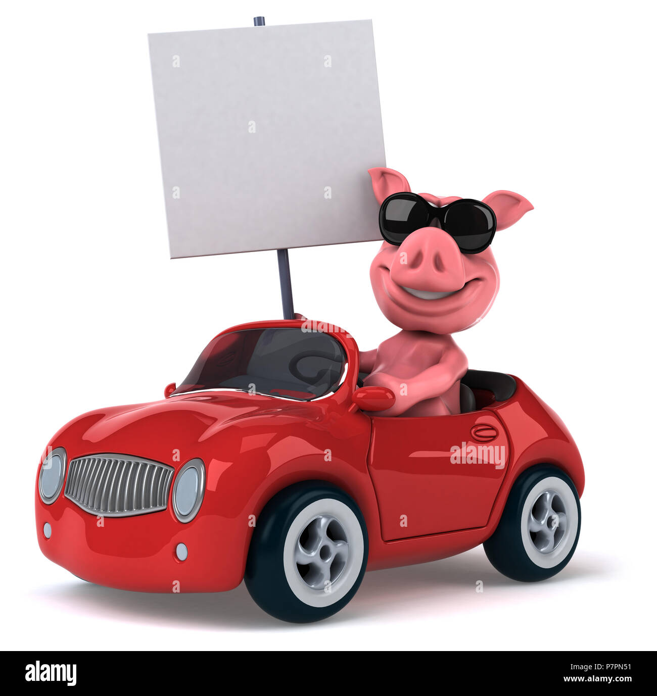 Pig driving car hi-res stock photography and images - Alamy