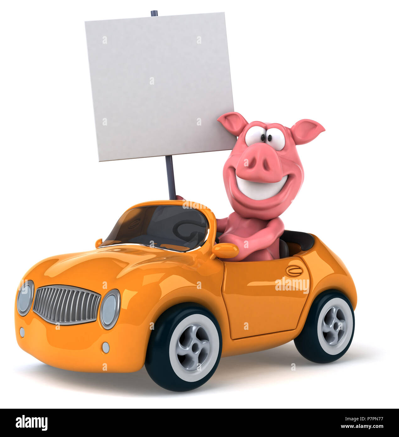 Pig driving Cut Out Stock Images & Pictures - Alamy