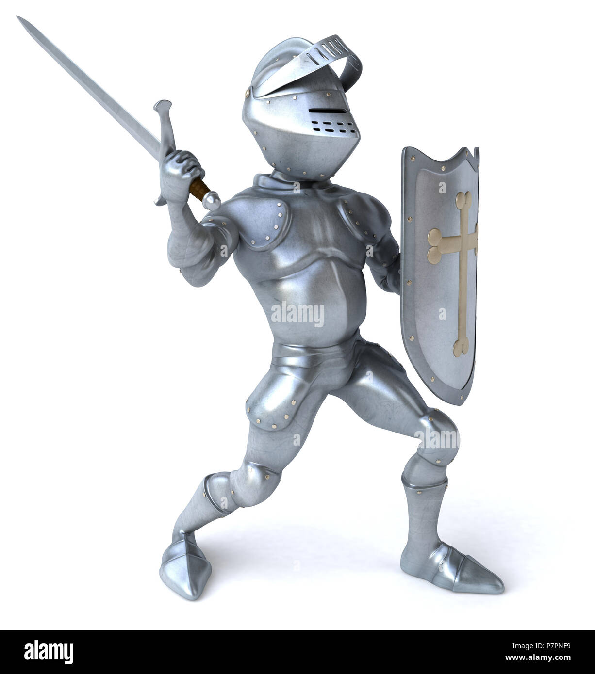 3d digital render medieval knight Cut Out Stock Images & Pictures - Alamy