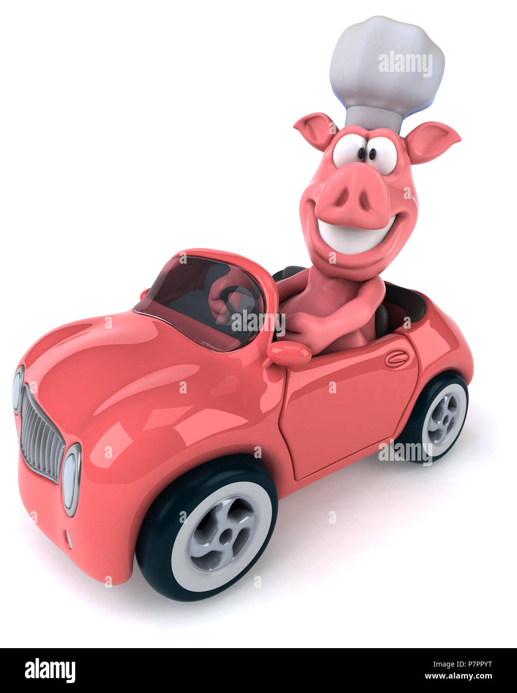 Pig driving Cut Out Stock Images & Pictures - Alamy