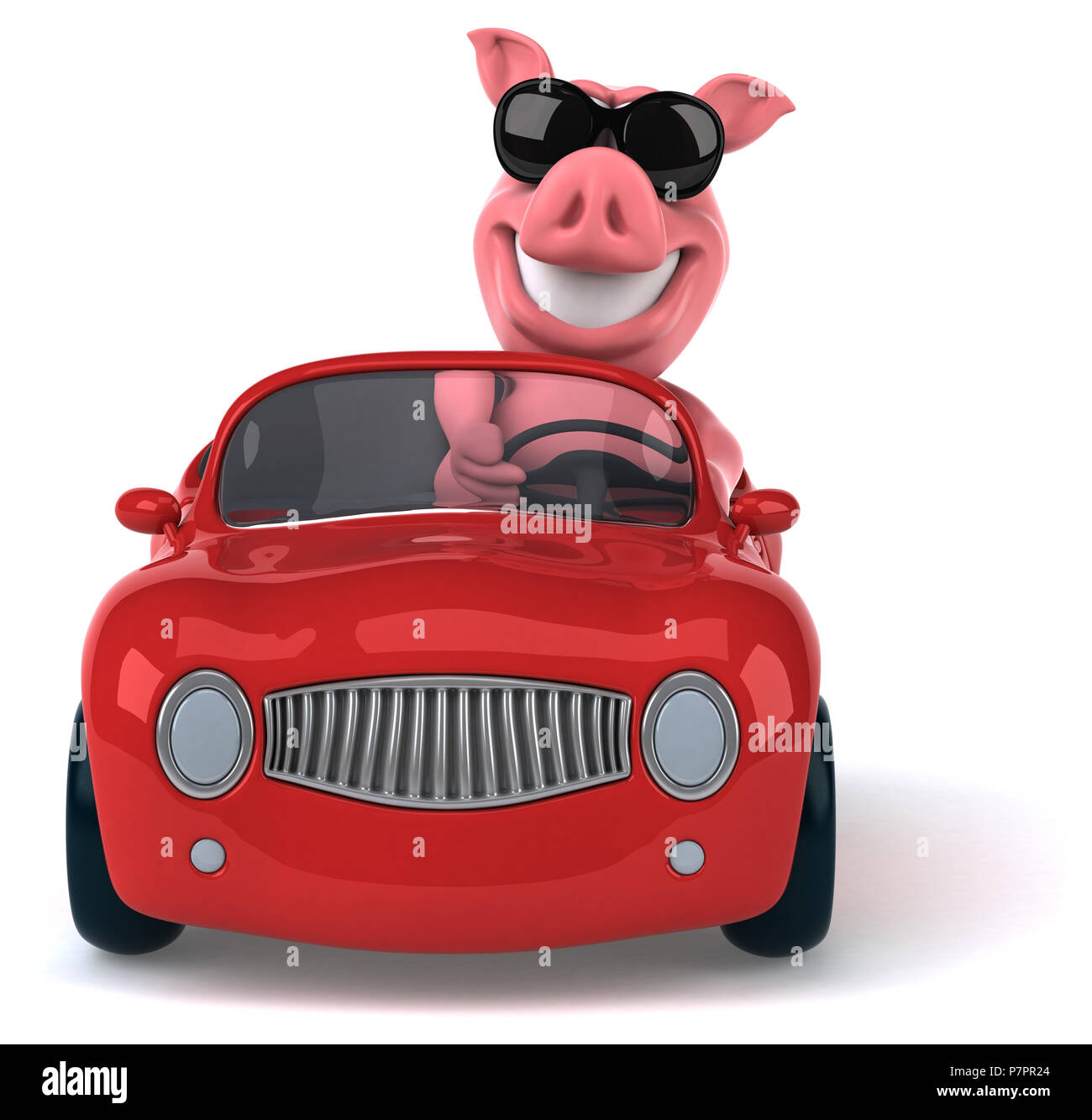 Pig driving Cut Out Stock Images & Pictures - Alamy