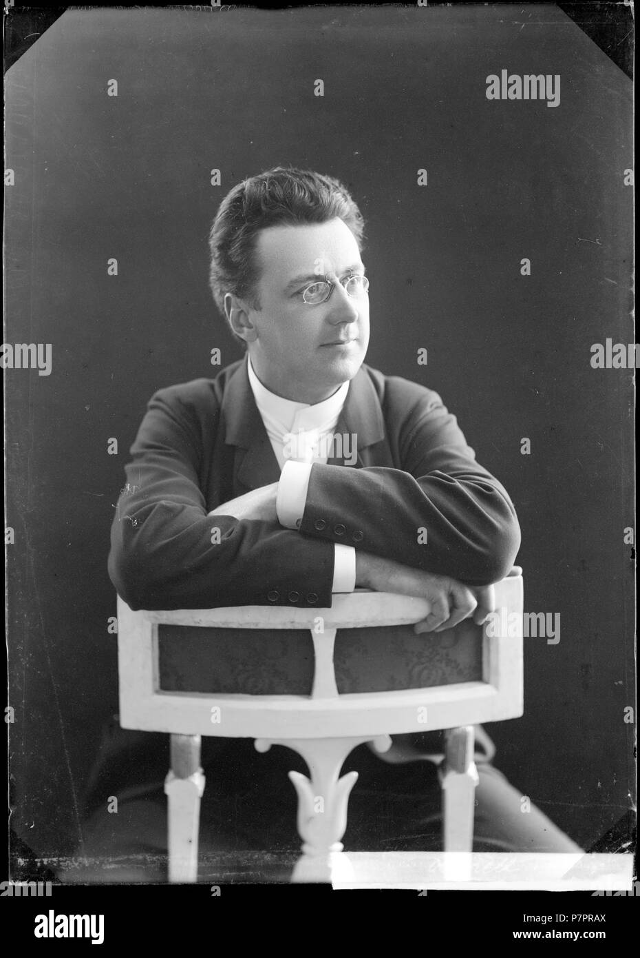 Carl Deurell, odaterat porträtt ca 1905. Glasnegativ 60 Carl Deurell ...