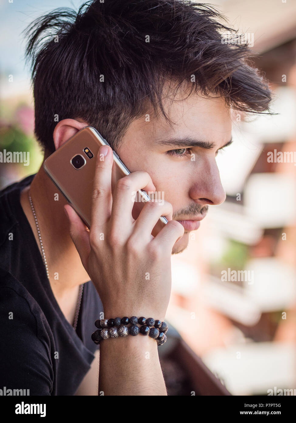 Portrait man talking teenager hi-res stock photography and images - Alamy