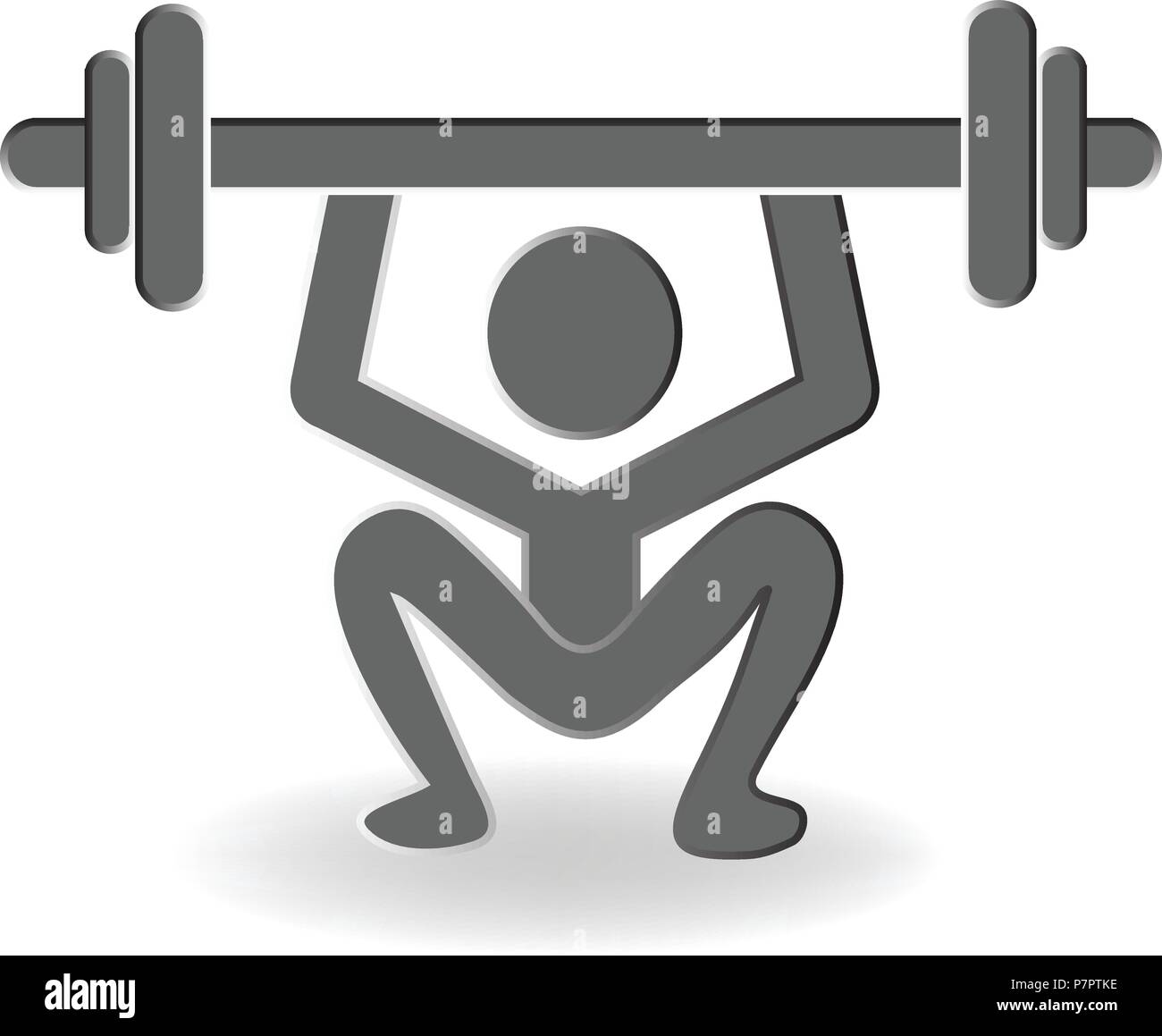 Man lifting weight vector logo icon design illustration Stock Vector ...