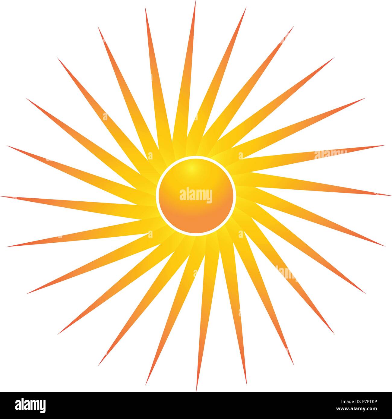 Bright sun vector symbol design illustration Stock Vector Image & Art ...