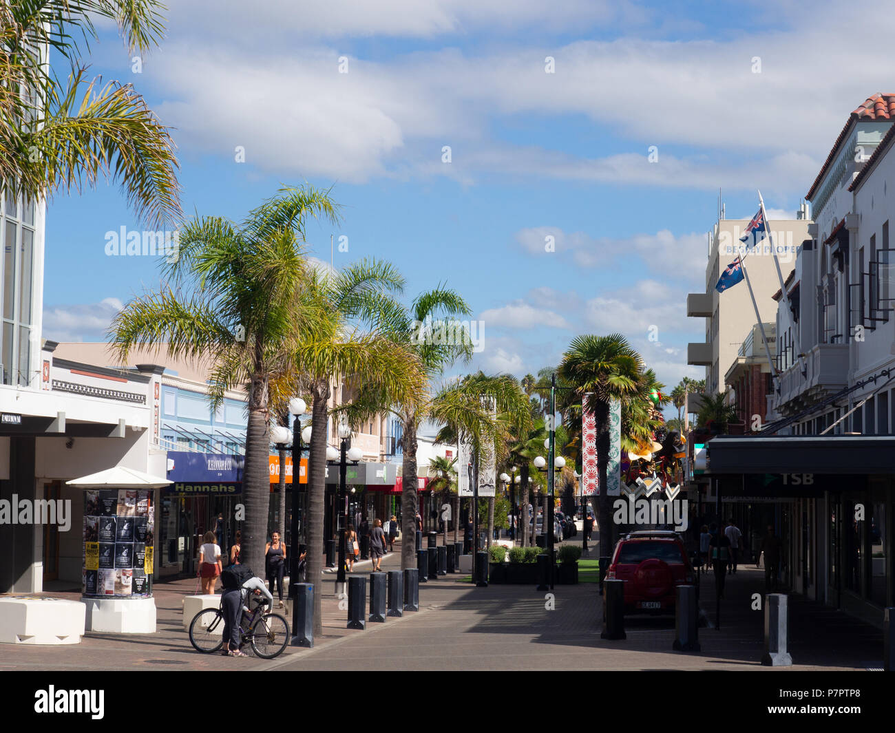 View Down Emerson Street In Napier Stock Photo - Alamy