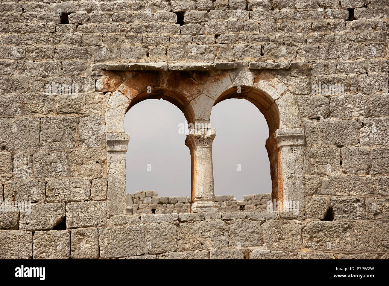 close up shot of a stone wall and window Stock Photo - Alamy