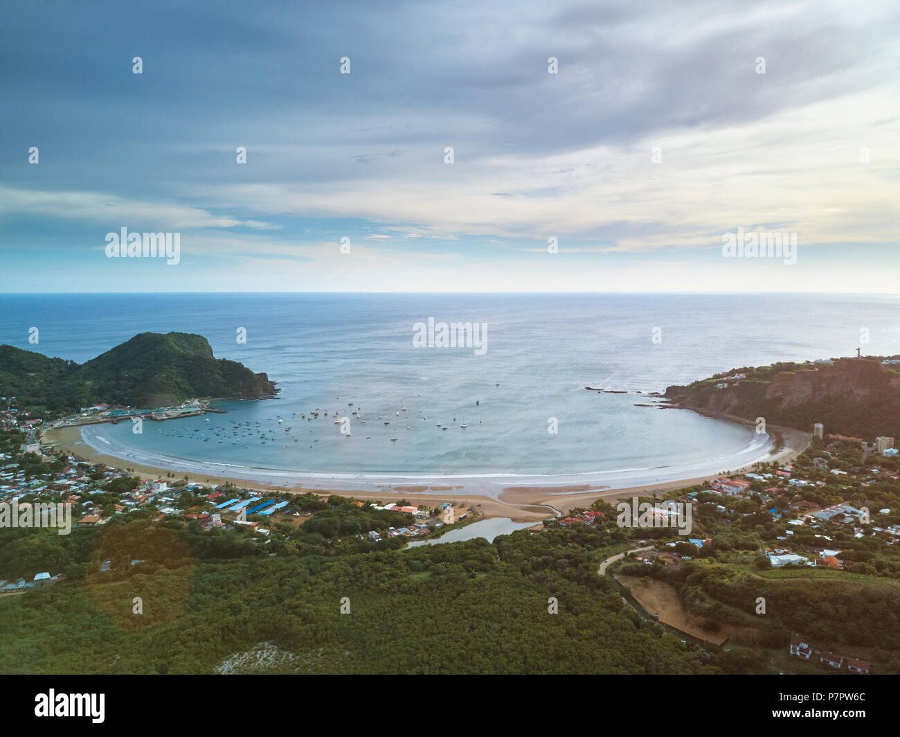 Drone coastal resort sunset aerial hi-res stock photography and images ...