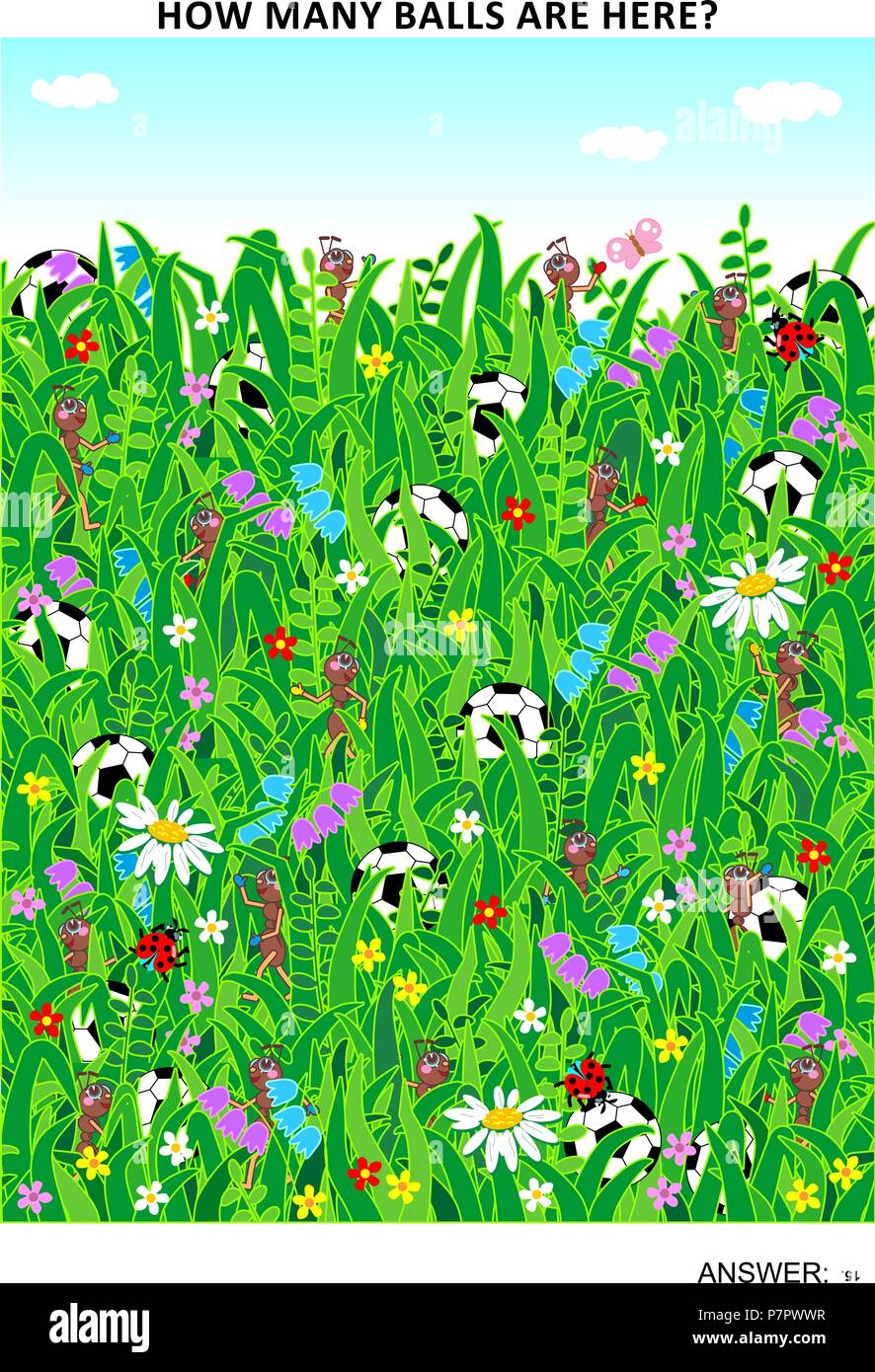 Page sized visual math puzzle to learn or reinforce counting with fun ...