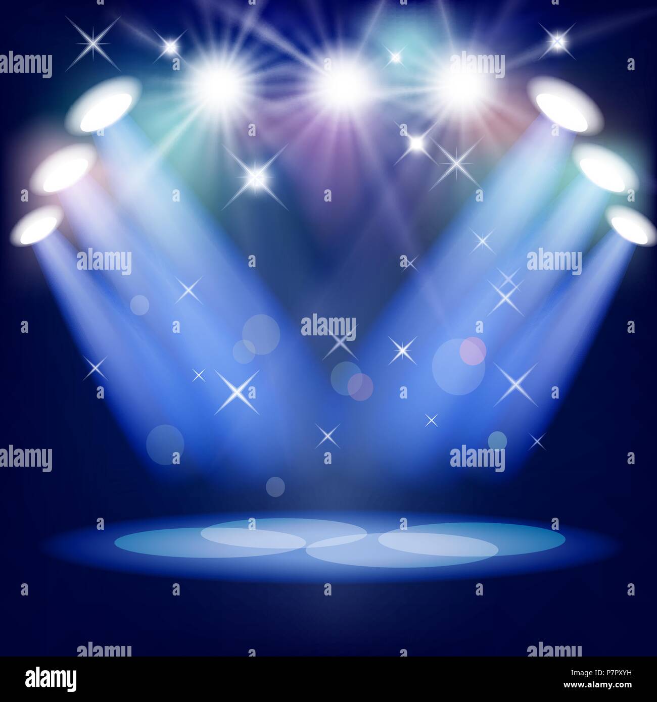 Stage light. Mesh. EPS10. This file contains transparency Stock Vector ...