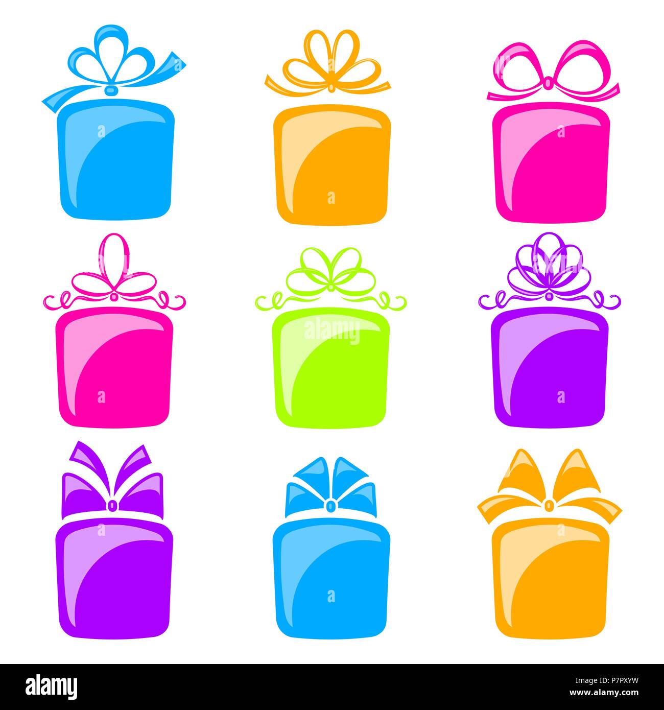 Gift wrapping collection green Stock Vector Images - Alamy