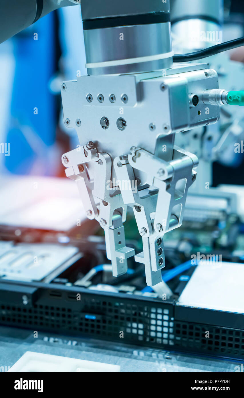 robotic machine tool in industrial manufacture plant,Smart factory ...