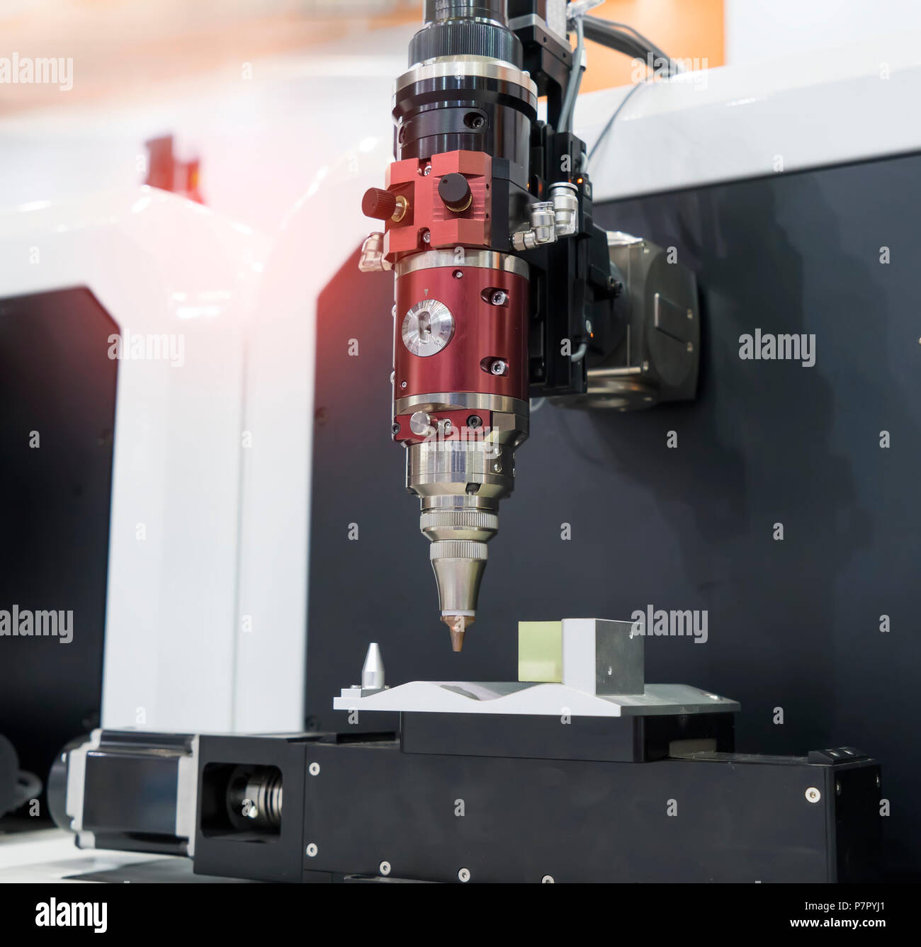 laser cutting machine controller by CNC program Stock Photo - Alamy